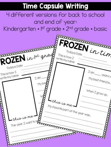 Time Capsule Writing Activity by The First Grade Roundup by Whitney ...