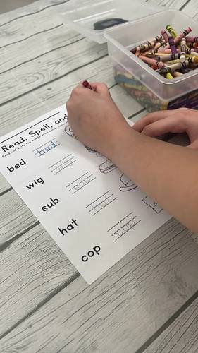 Short Vowel Words - Read Decode Write & Spell CVC Words - Cut & Paste ...