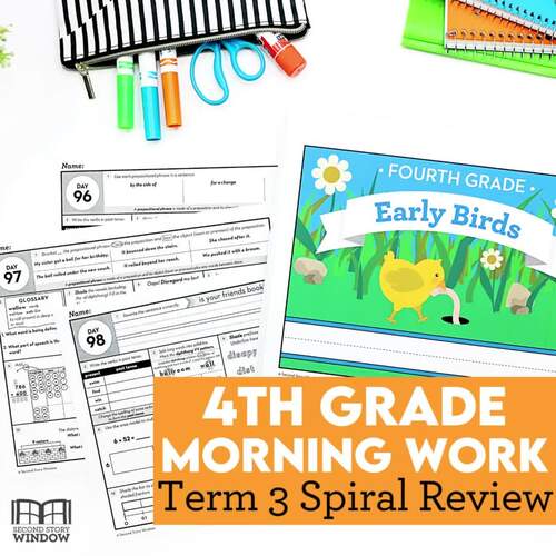 4th Grade Morning Work Term 3 • Fourth Grade Spiral Review + Google ...
