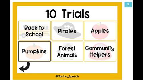Speech Trials - Fall Theme for Boom Cards™ by Martha Speech | TpT