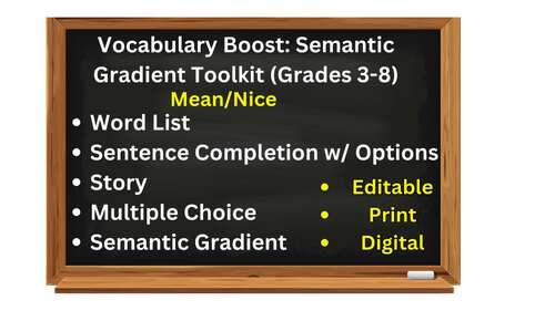 Vocabulary Boost: Semantic Gradient Toolkit- (Grades 3-8) by Sky Unlimited