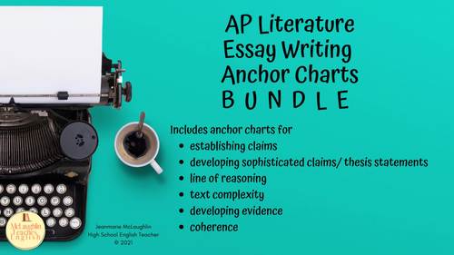 AP Literature Essay and Writing Notes and Anchor Charts Bundle | TPT