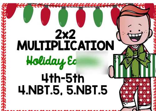 HOLIDAY 2X2 MULTIPLICATION Boom Cards NBT.5 by Where the Wild Things Read