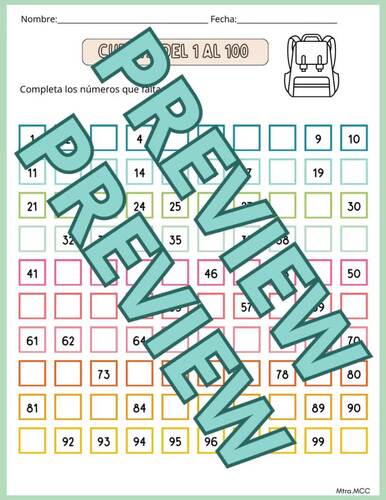 100 días de escuela matemáticas español - 100th Day of School Math Spanish