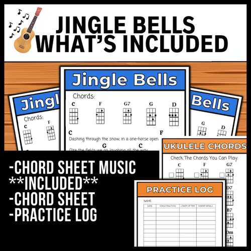 Ukulele Christmas Music → Jingle Bells Lead Sheet | No Prep Print ...
