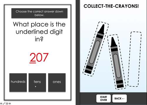 Second Grade Place Value Review Digital Math Game for PowerPoint™