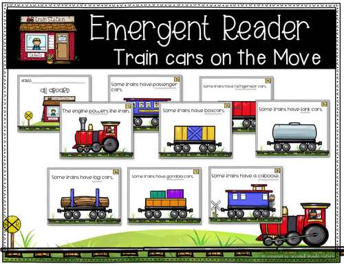 Train Emergent Readers Train Car sight word practice by Second Grade Cuties