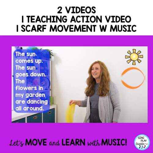 Scarf Movement Activity Song "My Little Garden": Music, Movement, Literacy