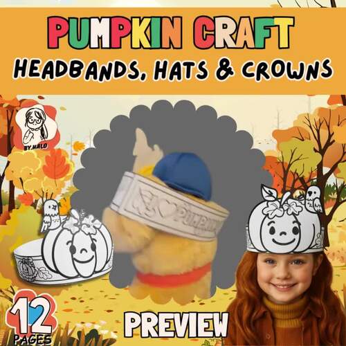 Pumpkin Headbands Hats & Crowns Craft | Fall & Halloween Activity PDF ...