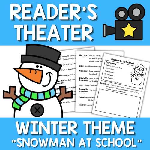 Winter Reading Activity | Snowman Readers Theater Play | Fun ELA Skit