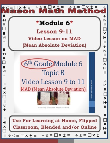 6th Grade Math Mod 6 Lesson 9-11 MAD Mean Absolute Value Video Lesson ...
