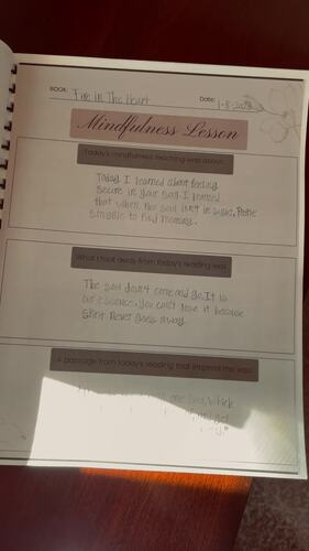 Mindfulness study journal with intention setting, gratitude list & art ...