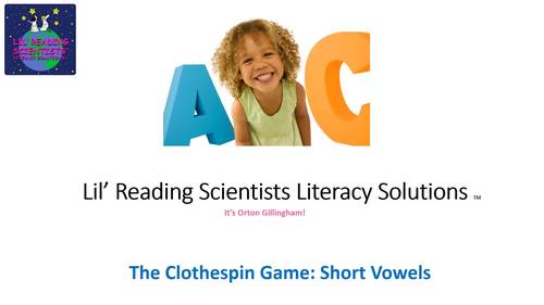 A FREEBIE - Short Vowels - Clothespin Task Cards (OG) | TpT