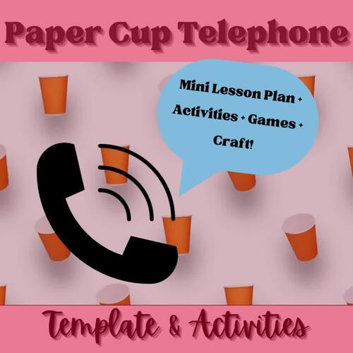 Paper Cup Telephone SEL by HoneyBearMaestra | TPT