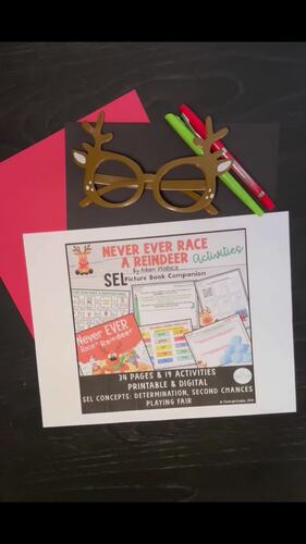 Reindeer Theme SEL Book Activities: ELA & Social Emotional Holiday ...