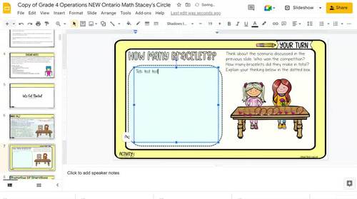 Grade 4 Operations NEW Ontario Math Digital Slides | Worksheets ...