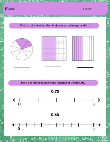 READING & WRITING DECIMALS * ASSESSMENT QUIZ * Middle School Math