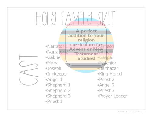 Jesus' Holy Family Readers Theater Skit for Advent, Christmas ...