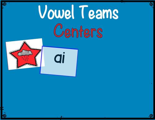 Vowel Team Centers, Activities & Worksheets by The Teaching Scene by ...