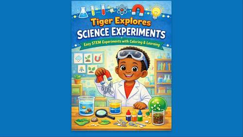 Tiger Explores Science Experiments Activity Book for Kids | TPT
