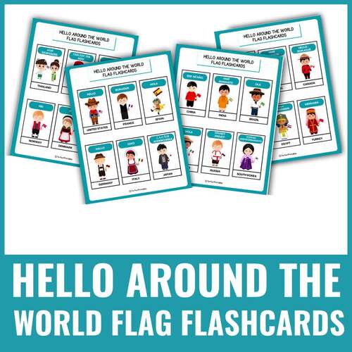 Hello Around the World Flashcards | Multicultural Language Cards