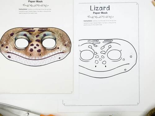 Lizard | Paper Mask | Printable Craft Template | Lizards by Simply ...