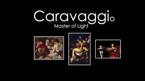 Caravaggio: 6 Sketchbook Prompts & 32 Slides editable Powerpoint Bundle