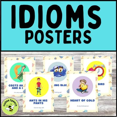 Figurative Language Idioms Posters with Definitions by Ivybee Speech