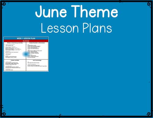 Kindergarten June Cross-Curricular Unit With Assessments & Worksheets