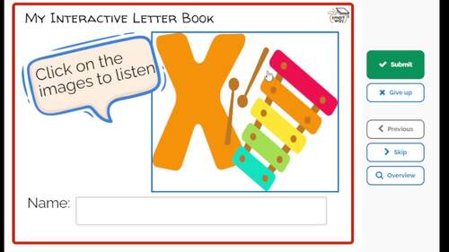 Letter X Interactive Book for Kindergarten | Alphabet Activities Boom cards