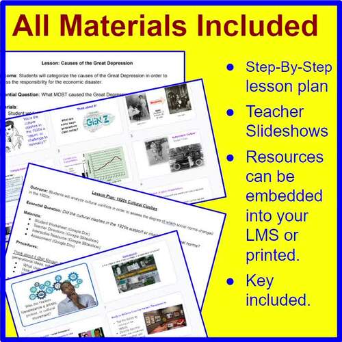 US History: 1920s and 1930s Bundle of 8 complete lessons by The ...