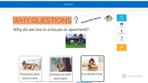 Boom Cards: Why Questions - Around the House by SpeakingGingerly