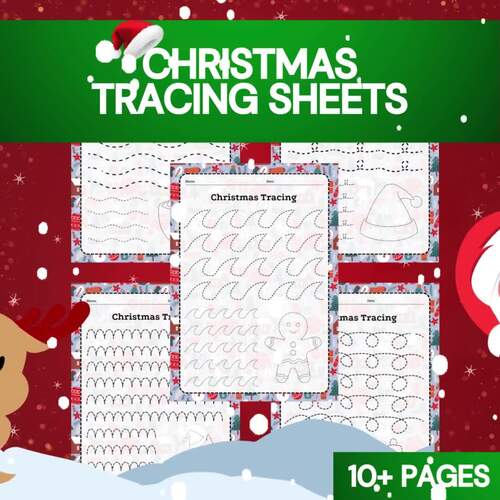 Christmas Tracing Sheets by ZygenEd | TPT