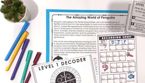 Winter Reading Escape Room all about The Amazing World of Penguins