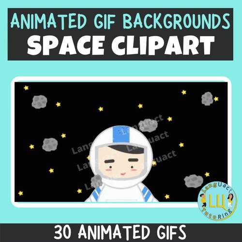 ANIMATED GIFS | Space themed backgrounds | boom cards | TPT