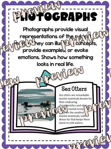 Nonfiction Text Features Posters and Worksheets by Anh Huynh | TPT