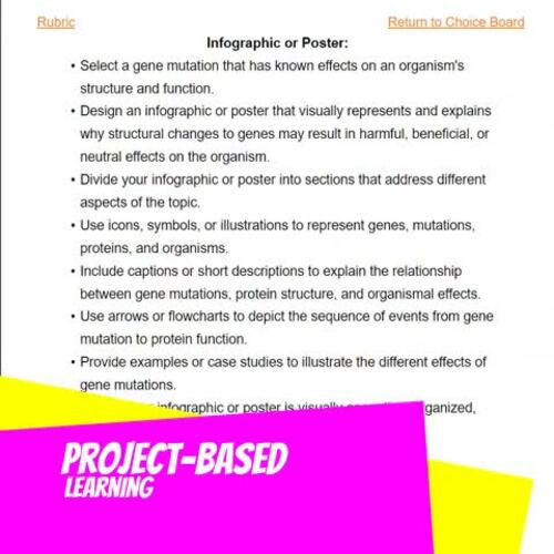 Genetic Mutations: Choice Board (MS-LS3-1) by DrBScience | TPT