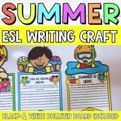 ESL Summer Writing Craft – Bulletin Board Banner-Pennants for 2nd to ...