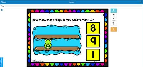 Boom Cards Counting to 10 - Make 10 - Numbers 1-10 Activities With Frogs