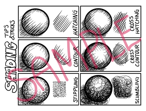 Shading Techniques Process Video & Worksheet by Learning by Land