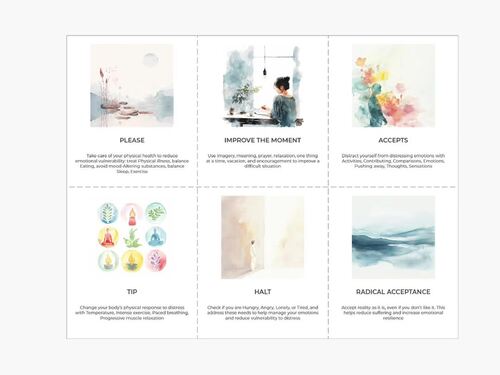 Emotion Regulation, Mindfulness Therapy Cards, Coping Skills Visual Support