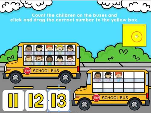 School Bus Ten Frames Teen Numbers Google Slides™ Activity by Tech ...