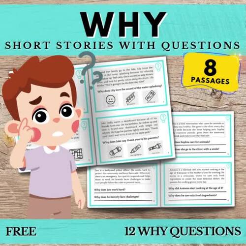 Free WHY Questions Short Stories Wh Question Reading Autism Therapy ...