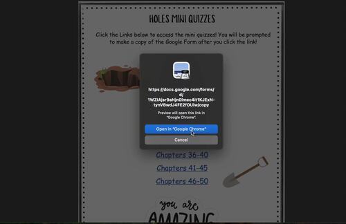 Holes by Louis Sachar Digital Mini Quizzes | Google Form, Novel Assessment