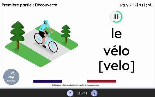 FRENCH Vocabulary Objects with interactive activities and audios Flashcards