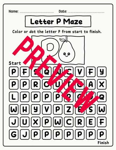 Alphabet Maze Worksheets by learning zone store | TPT