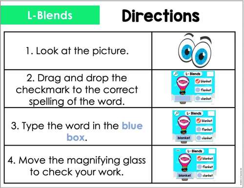 L Blends Digital Phonics Google and Seesaw by A Kinderteacher Life