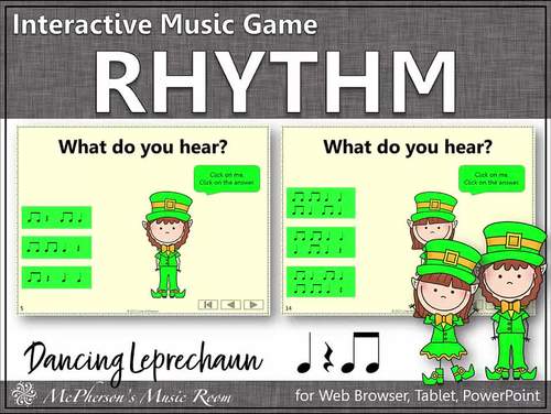 St. Patrick's Day Music: Eighth Notes Interactive Rhythm Game Dancing ...