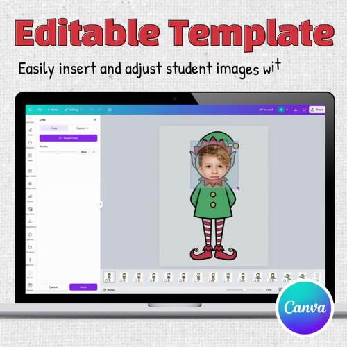 Elf Yourself Template Christmas Craft – Editable Elf Yourself Printable ...