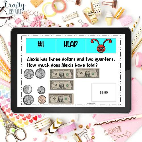 Digital Adding Money Task Cards by Crafty Curriculum | TPT